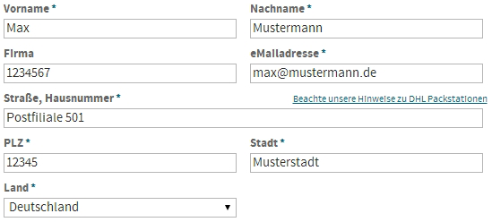 Versandbedingungen